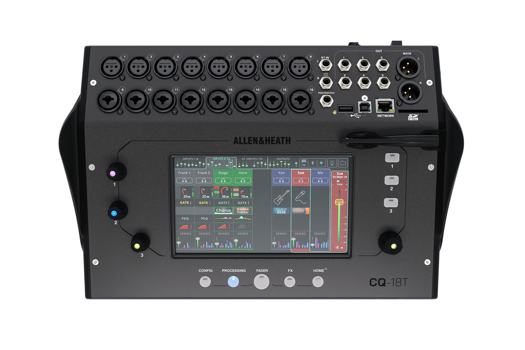 Allen & Heath CQ18T Ultra-Compact 18in / 8out Digital Mixer with Wi-Fi ...