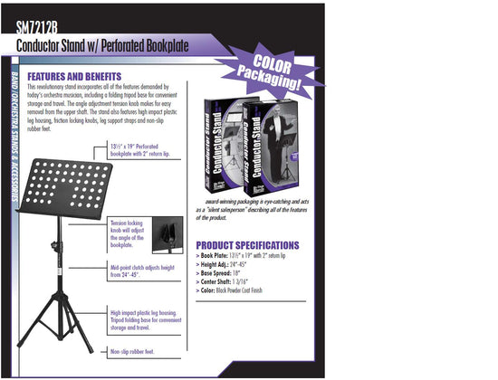 Onstage SM7212B Perforated Sheet Music Stand – Luther Music